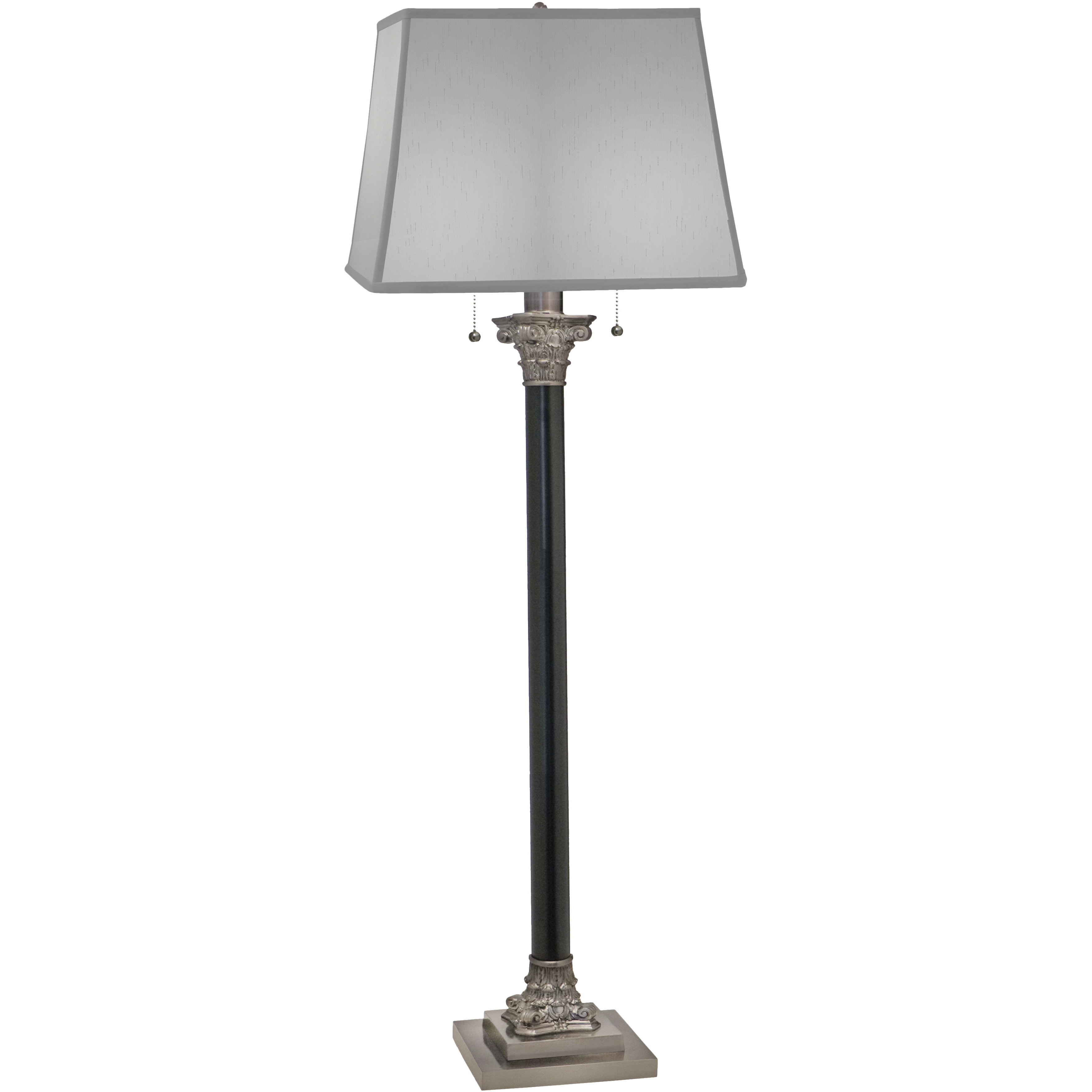 Ellie 61 inch 150 watt Antique Nickel Floor Lamp Portable Light