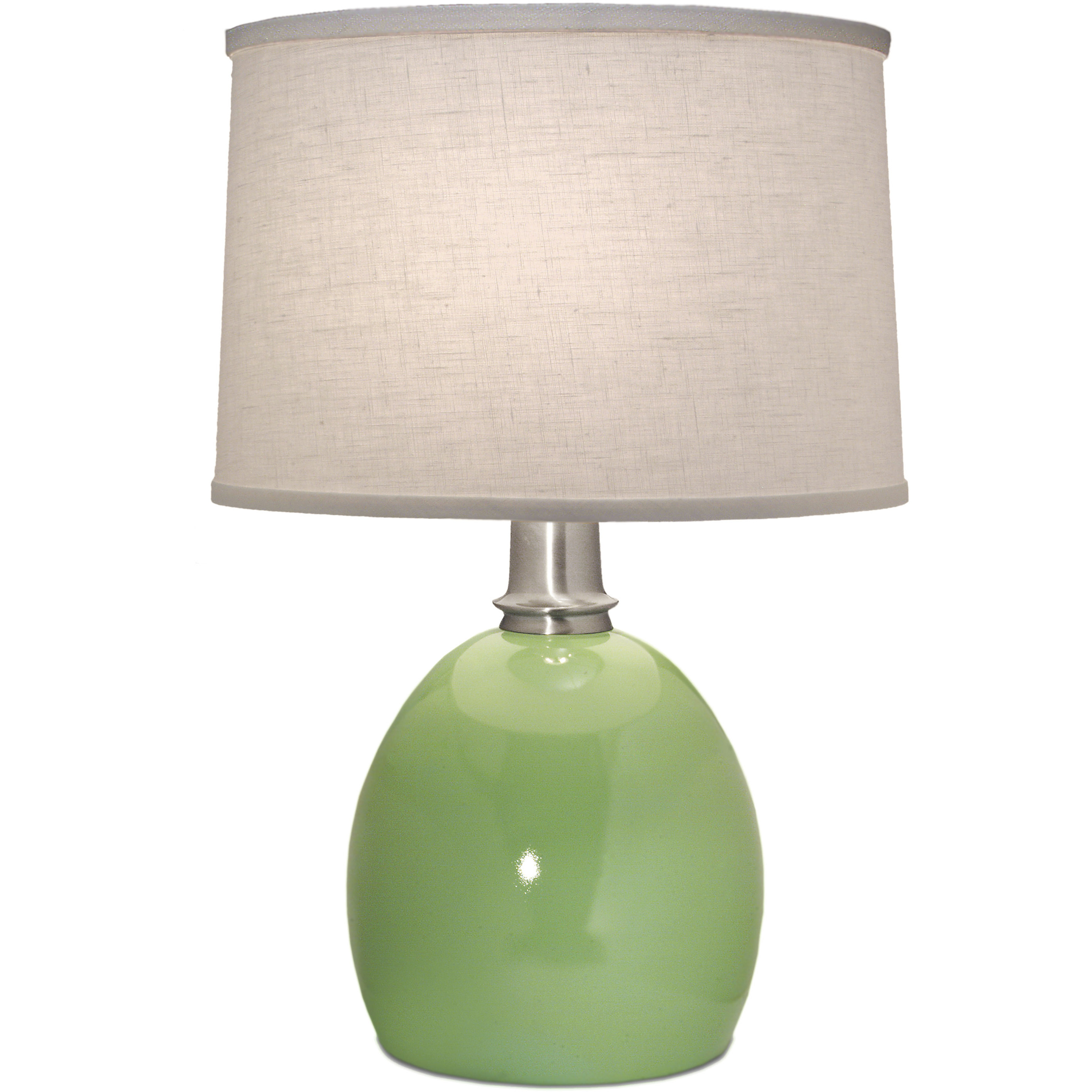 Ellie 23 inch 150 watt Gloss Light Green and Satin Nickel Table Lamp ...